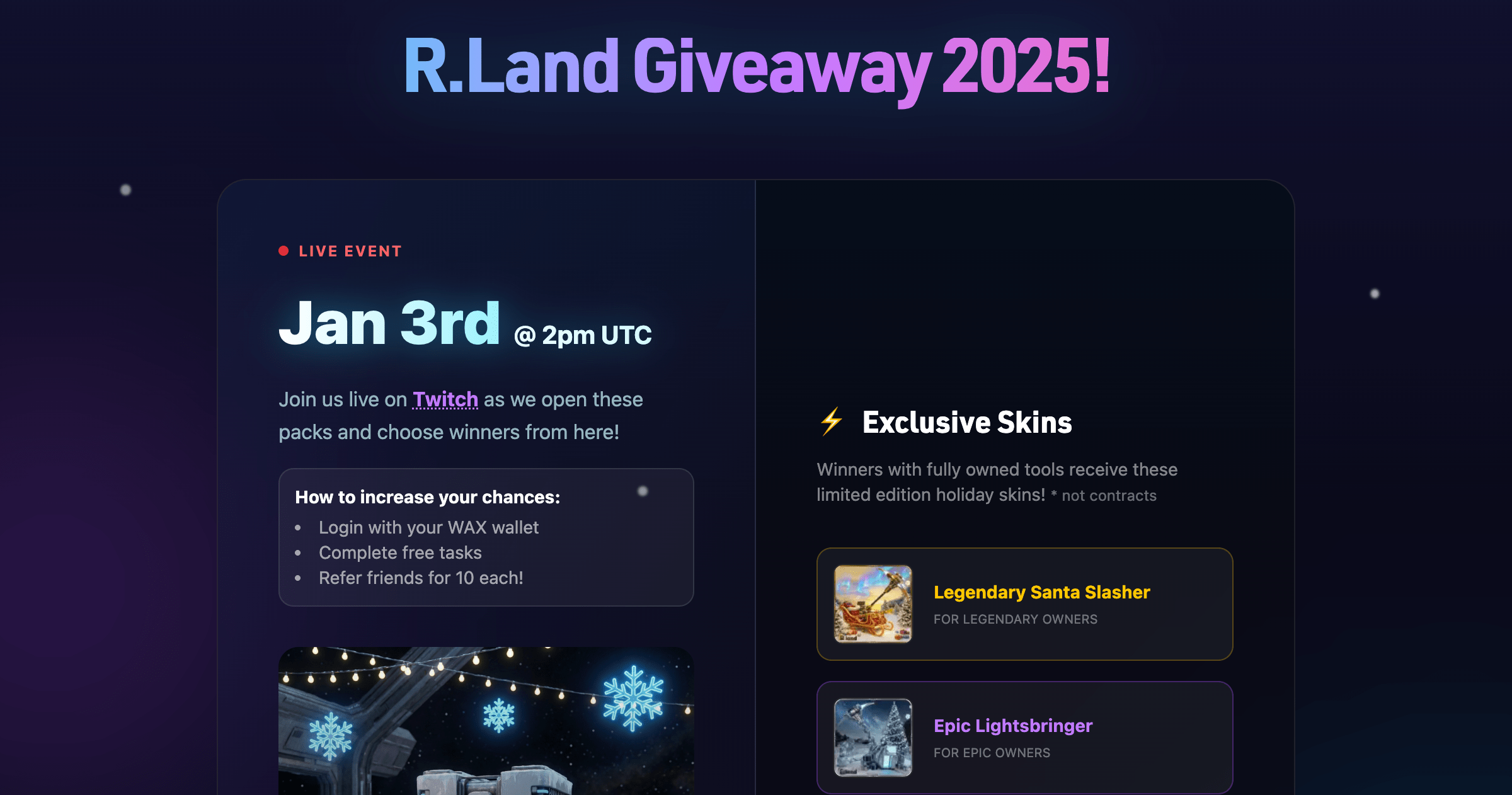 R.Land 2025 Giveaway